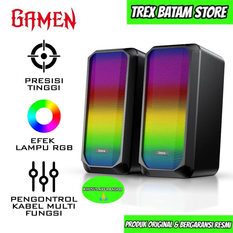 Jual GAMEN GS6 MULTIMEDIA SPEAKER GAMING/SOUNDBAR/SOUND AUDIO RGB EFEK ...
