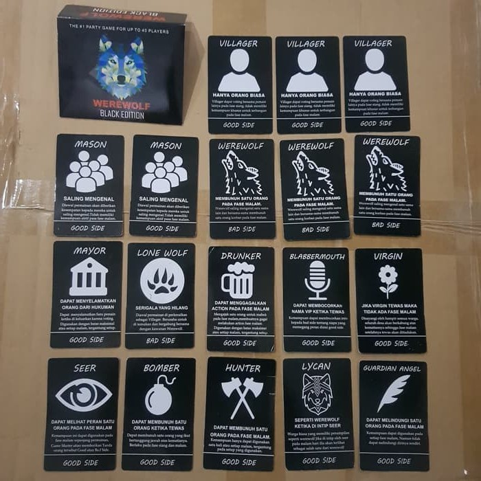 Jual cusss order] Werewolf Mafia Card Game - Premium Basic Pack ...