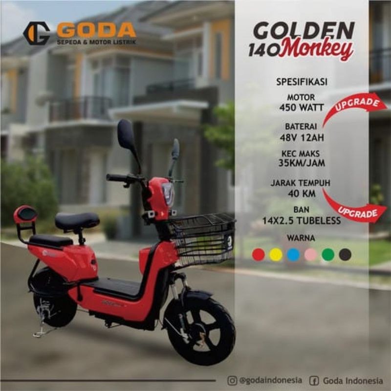 Jual Sepeda Listrik Merek goda 500w khusus batam | Shopee Indonesia