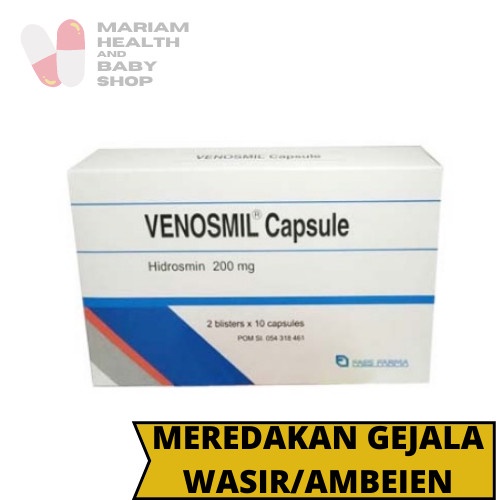 Jual Venosmil Capsule 200 Mg Box Isi 20 Kapsul | Obat Hemoroid | Wasir ...