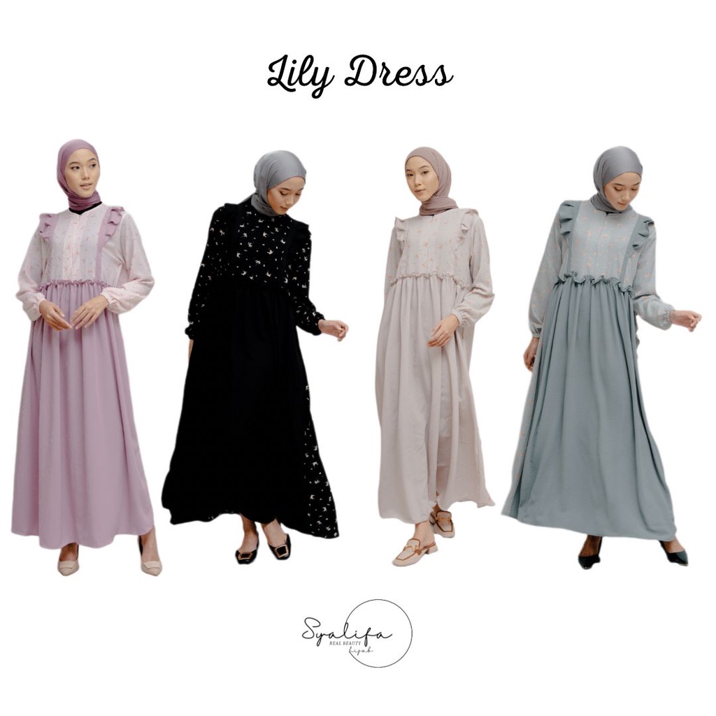 Jual Syalifa Hijab - Lily Dress Wanita Premium | Shopee Indonesia