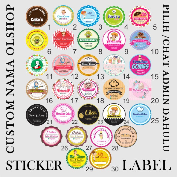 Jual cetak sticker label kemasan makanan stiker vinyl cromo transparan ...