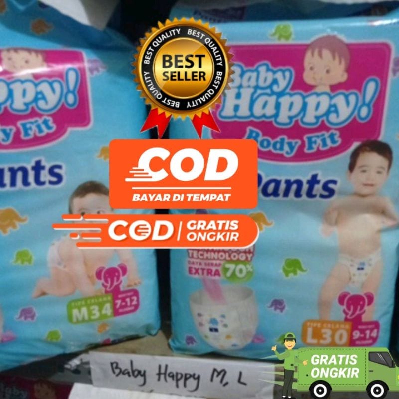 Jual Baby Happy Body Fit Pants ukuran S40 || M34 || L30 || XL26 || XXL24 | Shopee Indonesia