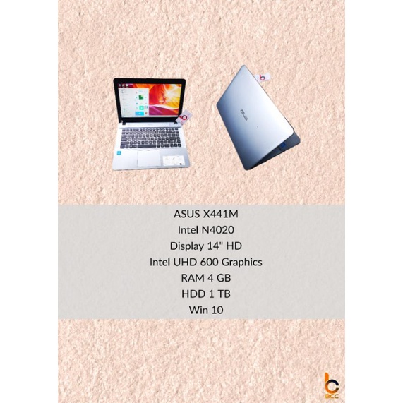 Jual LAPTOP ASUS X441M N4000 4GB 1TB NORMAL | Shopee Indonesia