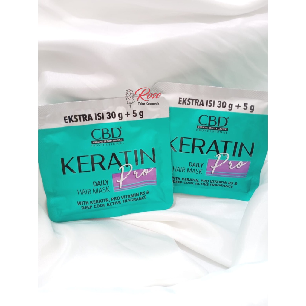 Jual CBD Keratin Pro Daily Hair Mask / Masker Rambut Sachet 30gr + 5gr ...