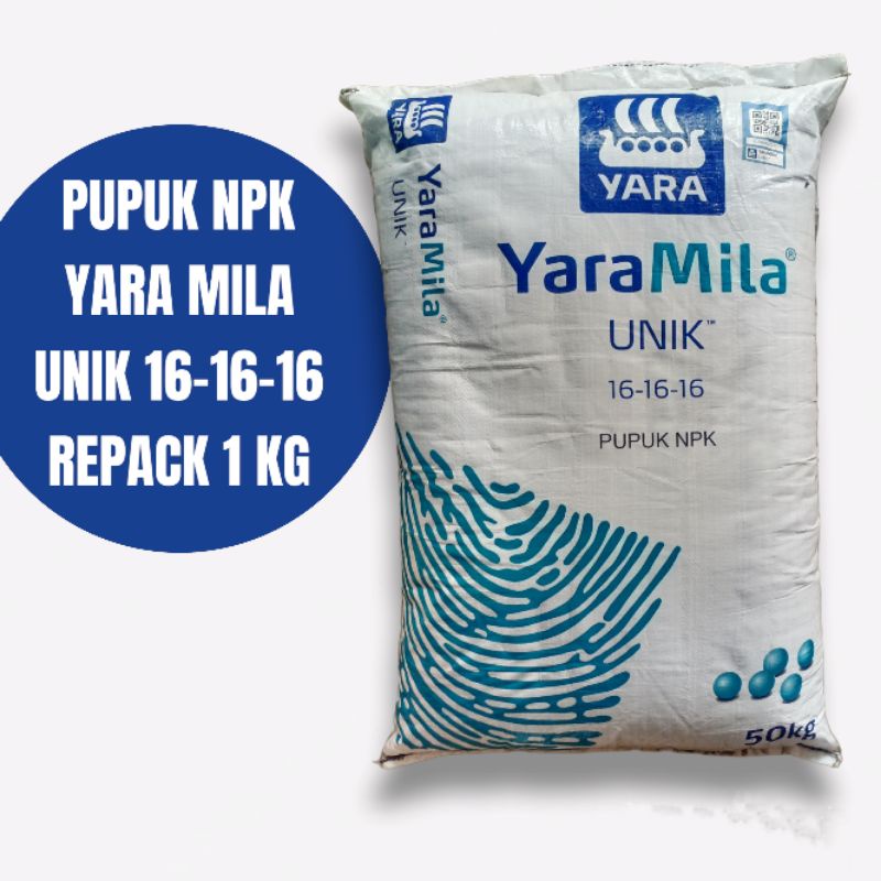 Jual PUPUK NPK YARA MILA UNIK 16-16-16 REPACK 1 KG | Shopee Indonesia