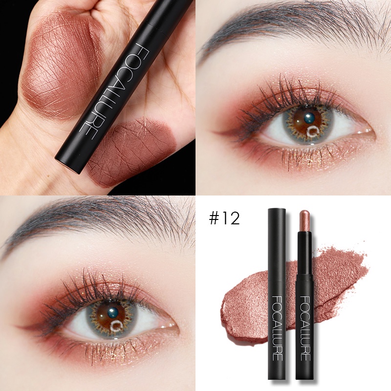 Jual FOCALLURE Eyeshadow Pen Shimmer Eyeshadow Palette Soft Powder ...
