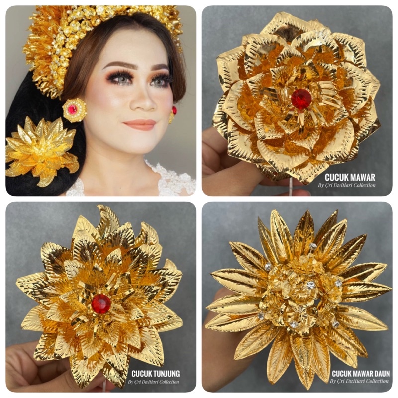 Jual Cucuk Bunga Emas Tunjung/ Teratai/ Mawar Besar Premium | Shopee ...