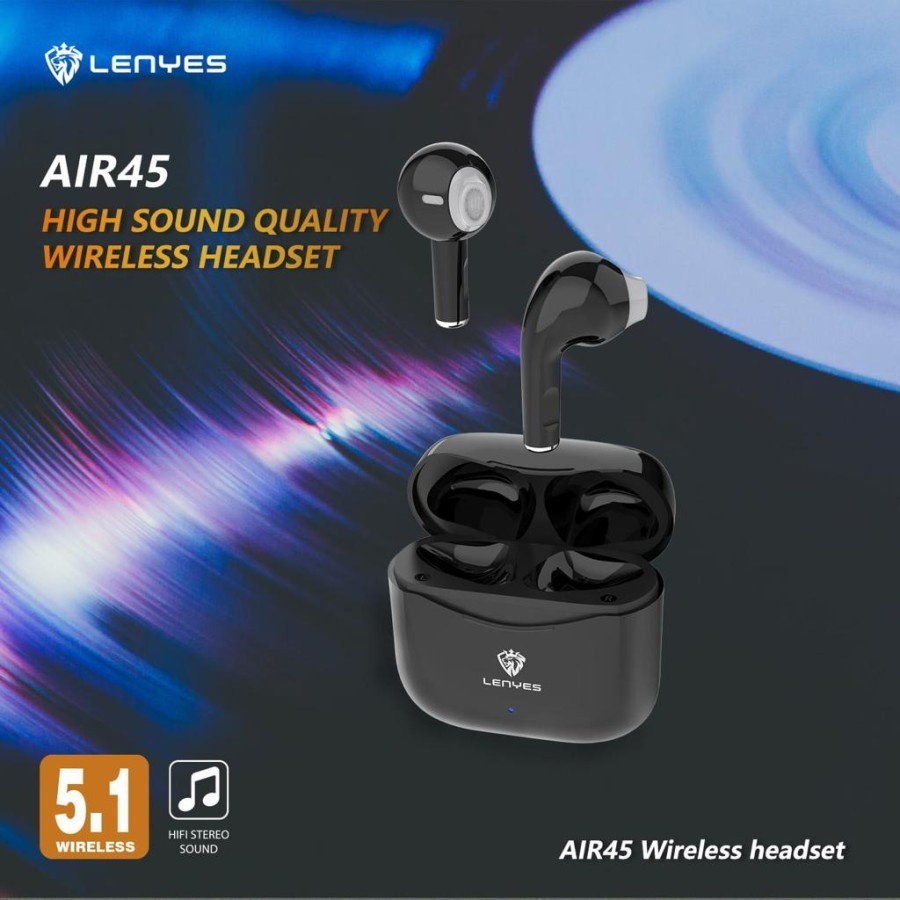 Jual Headset handsfree lenyes TWS AIR 45 bluetooth 5.1 smart touch ...