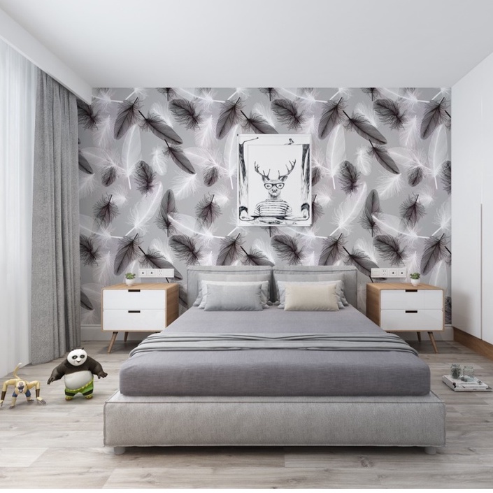 Jual Wallpaper Sticker Dinding Bulu Burung Merak 10m x 45cm | Shopee ...