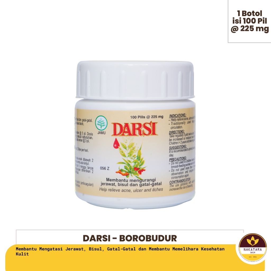 Jual DARSI BOROBUDUR Kemasan BOTOL isi 100 PIL | Shopee Indonesia