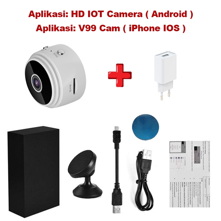 Jual Wireless A9 Mini CCTV Camera Wifi Hd 1080P Micro Kamera Kecil ...