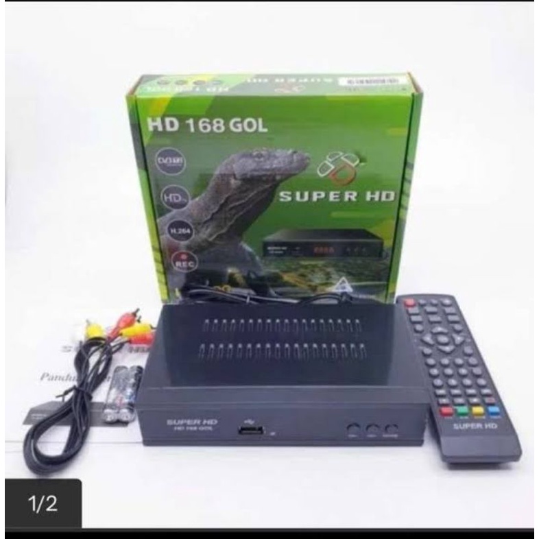 Jual set top box super hd 168 gol body besar STB super hd garansi resmi digital receiver stb tv ...