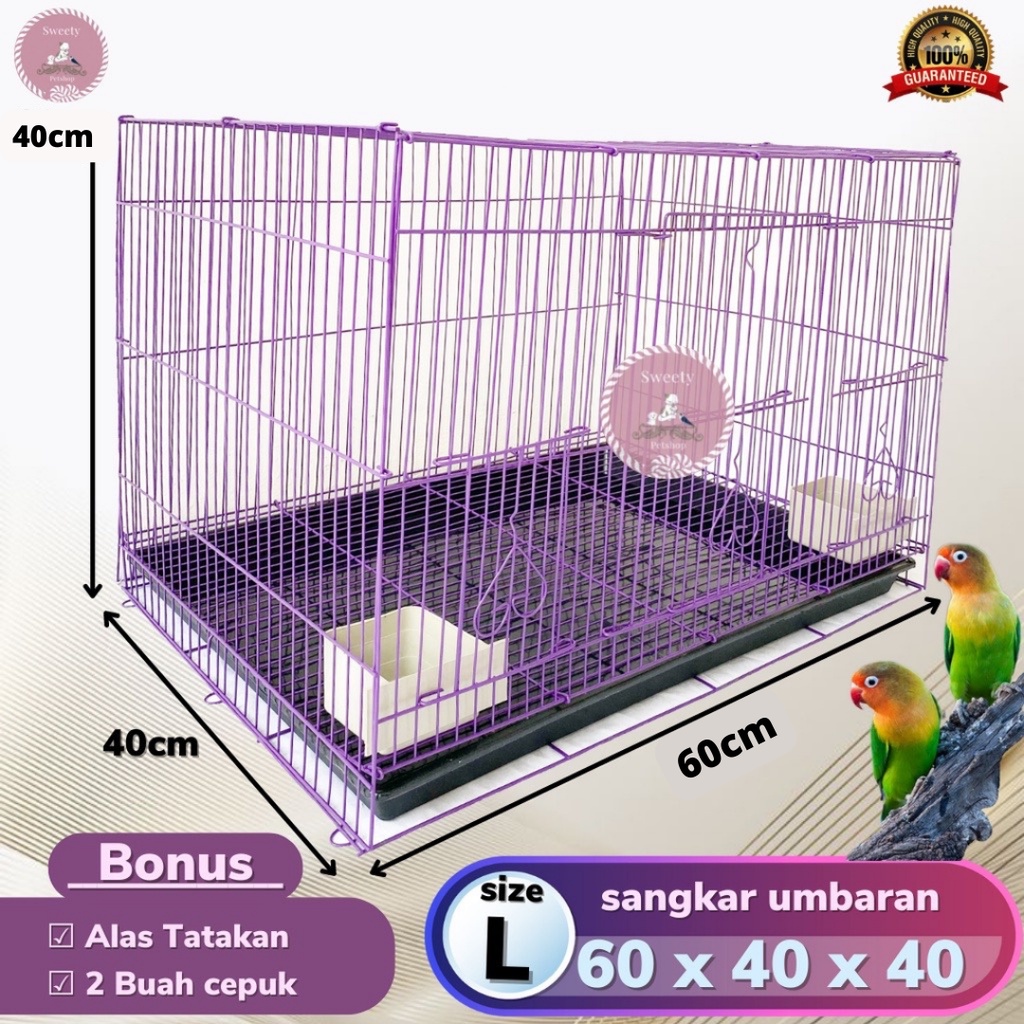 Jual SANGKAR UMBARAN KOTAK KANDANG BESI LIPAT SIZE L TEBAL SANGKAR ...