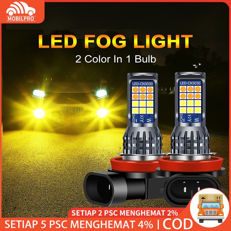 Jual 1Pcs 【LED】 Lampu LED Putih H11 Two Color 24SMD untuk Headlight ...