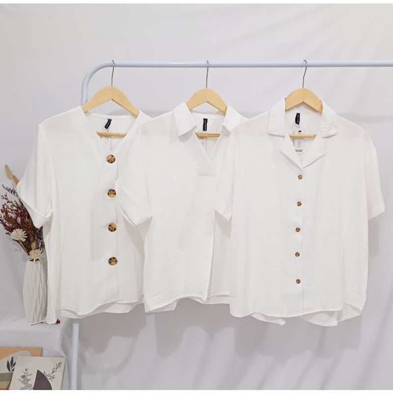 Jual WHITE SERIES - Blouse Putih/Kemeja Putih/Atasan Putih | Shopee ...