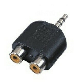 Jual 2 Rca to Mini Stereo 3,5mm Socket Rca to Mini Stereo T RCA Y RCA ...