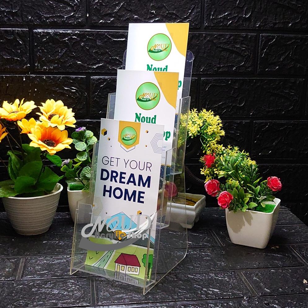 Jual TEMPAT BROSUR AKRILIK / ACRYLIC STANDING LEAFLET 3 SUSUN UKURAN ...