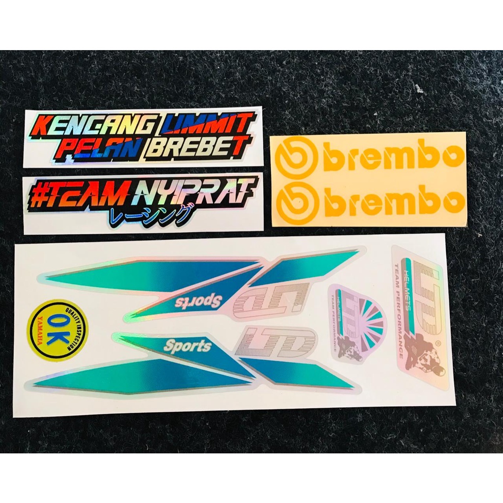 Jual PROMO STIKER HELM LTD HIJAU HOLOGRAM,STIKER GAMBAR BREMBO ISI 2 ...