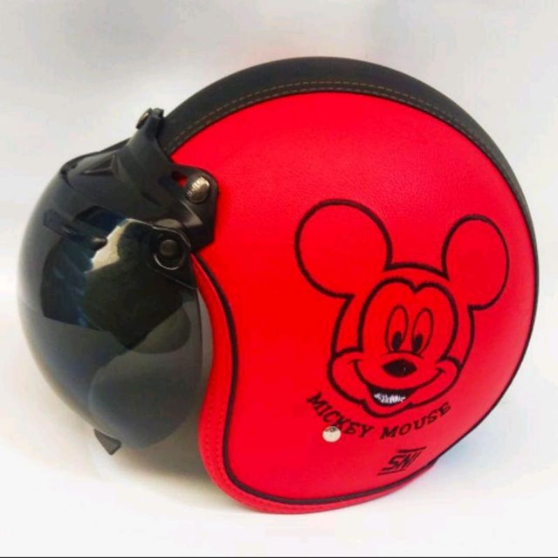 Jual helm bogo retro dewasa gambar Mickey mouse | Shopee Indonesia