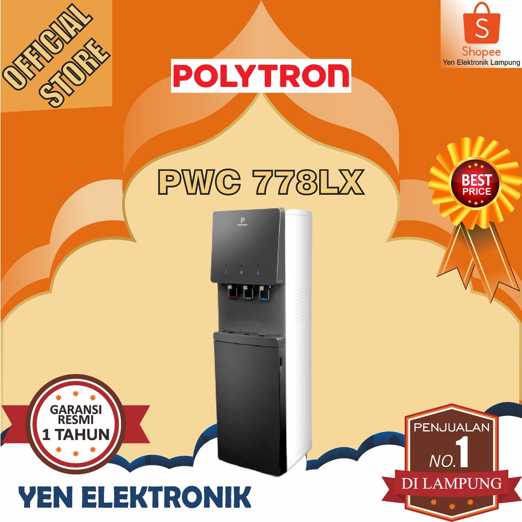 Jual POLYTRON PWC 778X Hydra Bottom Loading Gallon Hybrid Dispenser ...