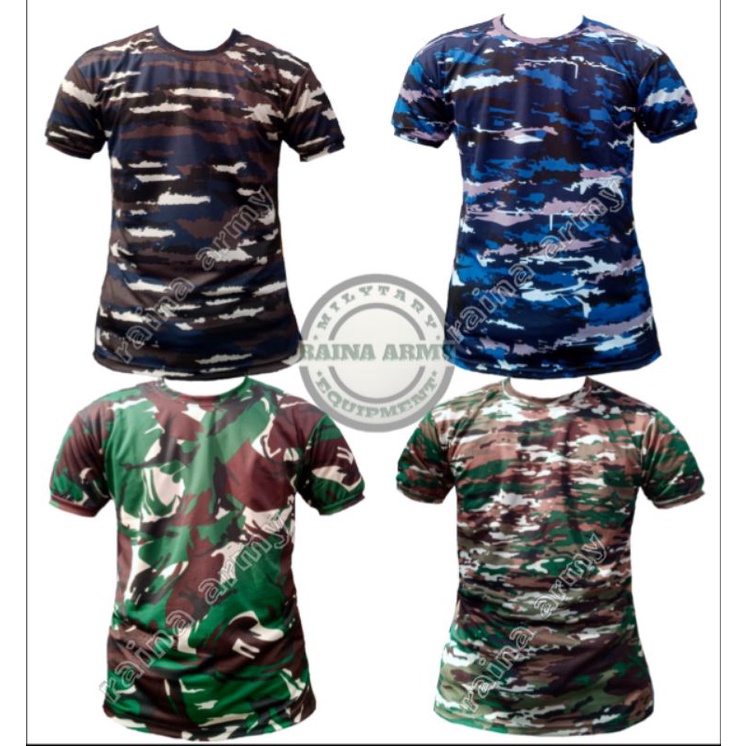 Jual kaos dryfit kaos oblong army jersey dryfit t-shirt loreng tni-al ...
