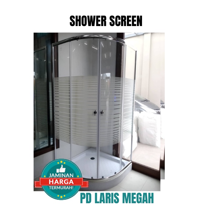 Jual Shower box Icepol oval + shower tray uk.90 x 90 cm kaca tempered ...