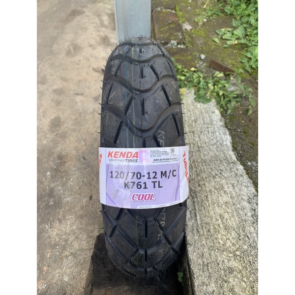 Jual KENDA K761 120/70-12 TUBELESS,BAN SCOOTER DUAL PURPOSE UNTUK VESPA DAN MOTOR CUSTOM ban ...