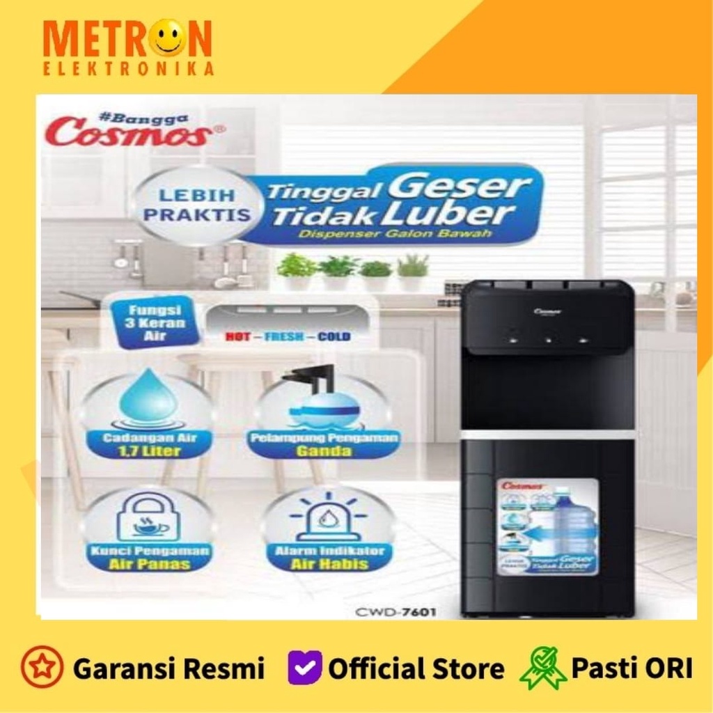 Jual COSMOS CWD 7601 DISPENSER GALON BAWAH 3 KERAN / CWD7601 | Shopee ...