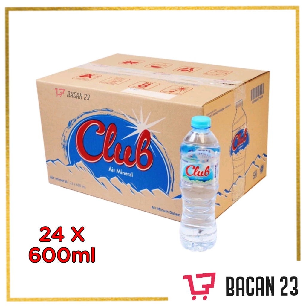 Jual Club Air Mineral Dus ( 24 x 600 ml ) / Air Club / Bacan 23 ...