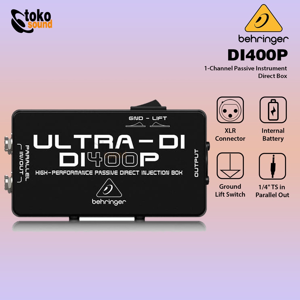 Jual Behringer DI400P Ultra-DI 1-channel Passive Instrument Direct Box ...