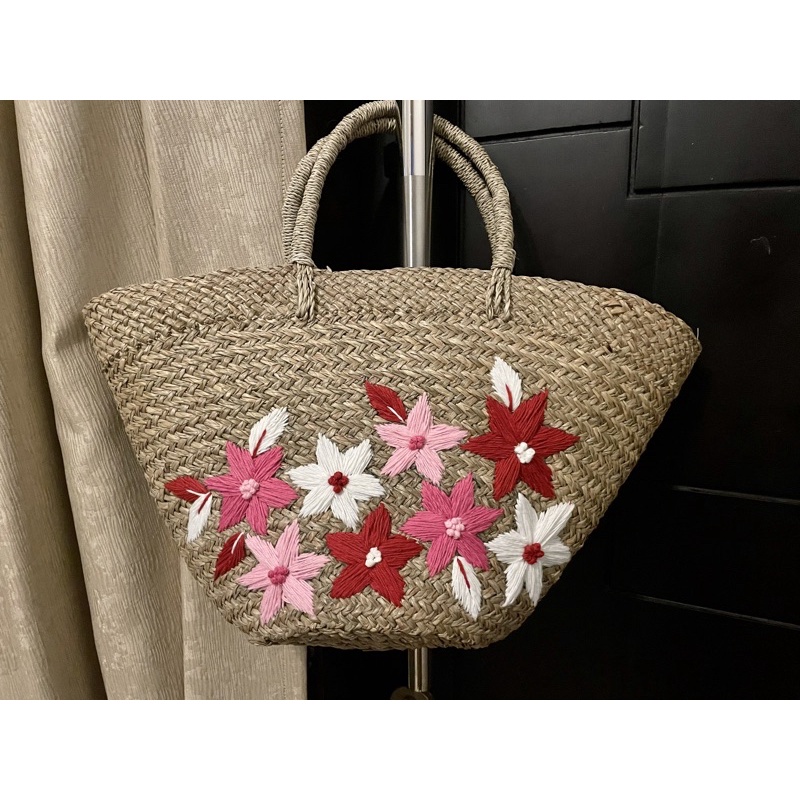 Jual Tas anyam mendong (bunga) | Shopee Indonesia