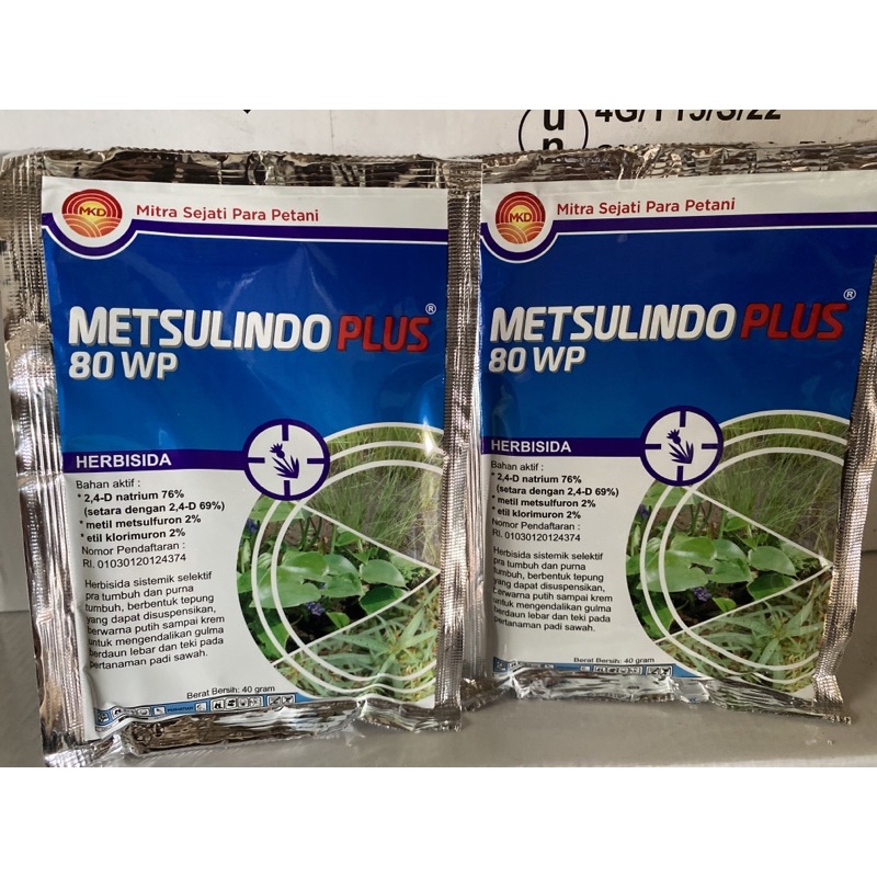 Jual Herbisida METSULINDO PLUS 80 WP 40 gram Obat Pengendali Gulma Padi ...