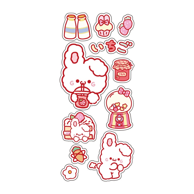 Jual Stiker PVC Aesthetic 1 Lembar Panjang | Sticker Cute Animal ...