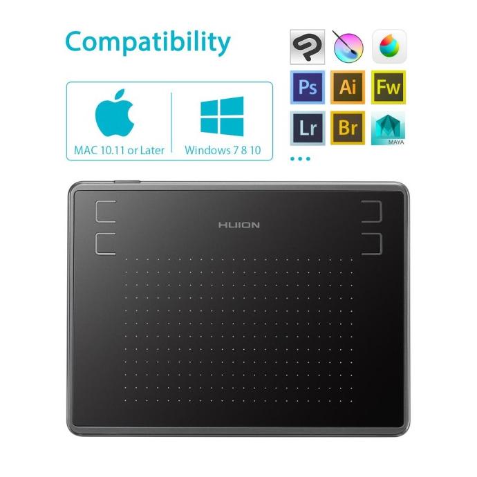 Jual HUION H430P Digital USB Signature Drawing Tablet OSU With Free Pen ...