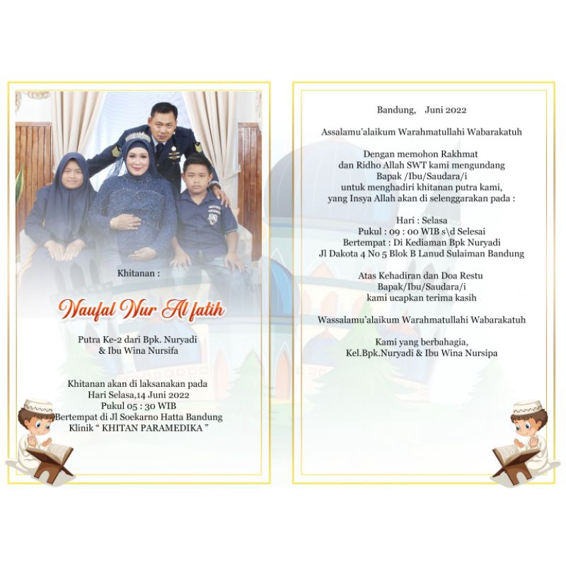 Jual Undangan khitanan sunatan sunat bagus | Shopee Indonesia