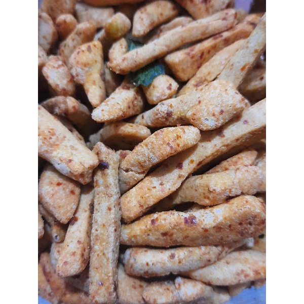 Jual basreng stik pedas daun jeruk 250 gram camilan kiloan snack curah ...