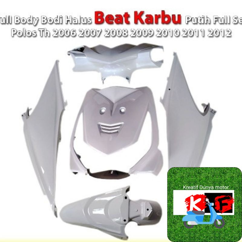 Jual FULL body halus Honda beat karbu lama warna putih polos tahun 2010 ...