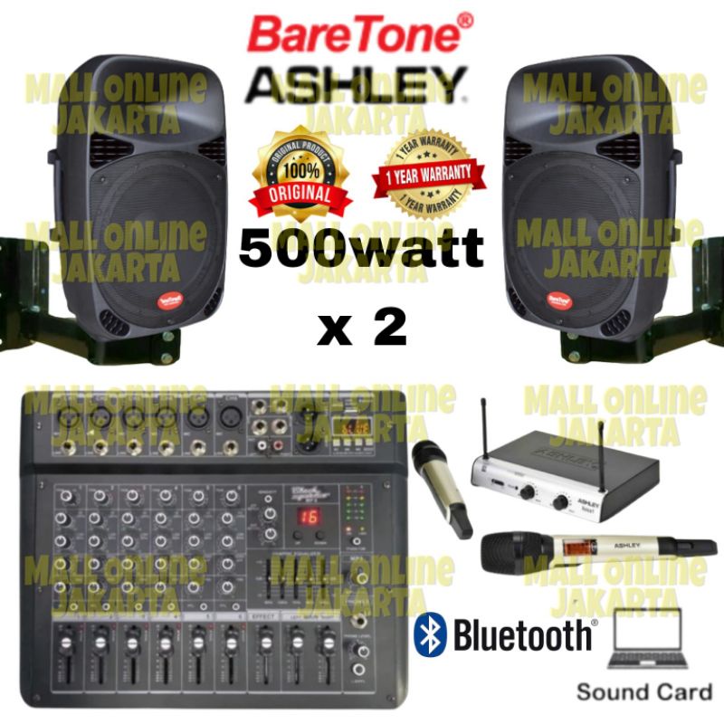 Jual Paket sound system baretone 15 inch Indoor ruangan aula hall power ...