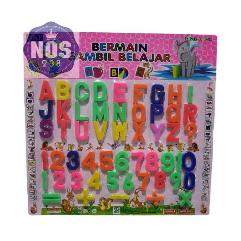 Jual Alphabet Magnet Kulkas Huruf dan Angka / Abjad Magnetic Mainan ...