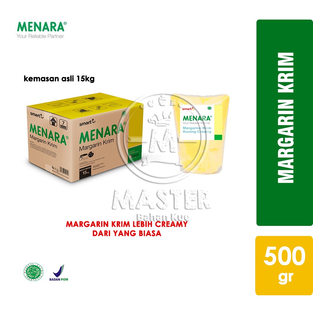 Jual Margarin Krim MENARA Kuning Creamy Margarine [500 gr] | Shopee ...