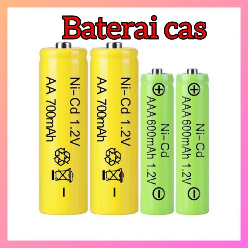 Jual Baterai Cas - Charger AAA 600mAh - AA 700mAh rechargeable | Shopee ...