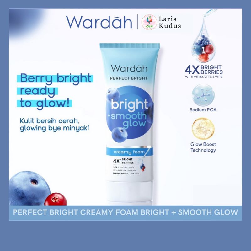 Jual Wardah Perfect Bright Creamy Foam Brightening + Smoothing/Wardah ...
