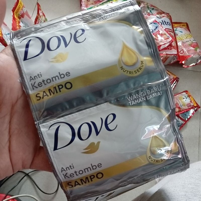 Jual 1 Renceng Dove Sampo Anti Ketombe (12sachet x 9ml) | Shopee Indonesia