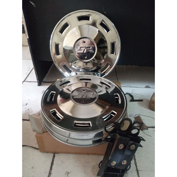 Jual weldop SR motif KOTAK dop roda truk/bis medium ring 16 double ...
