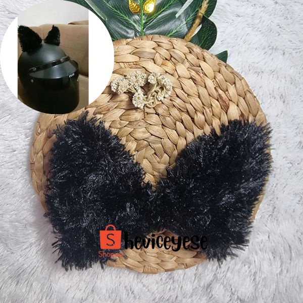 Jual kuping kucing helm accesories decoration modification cat ears ...