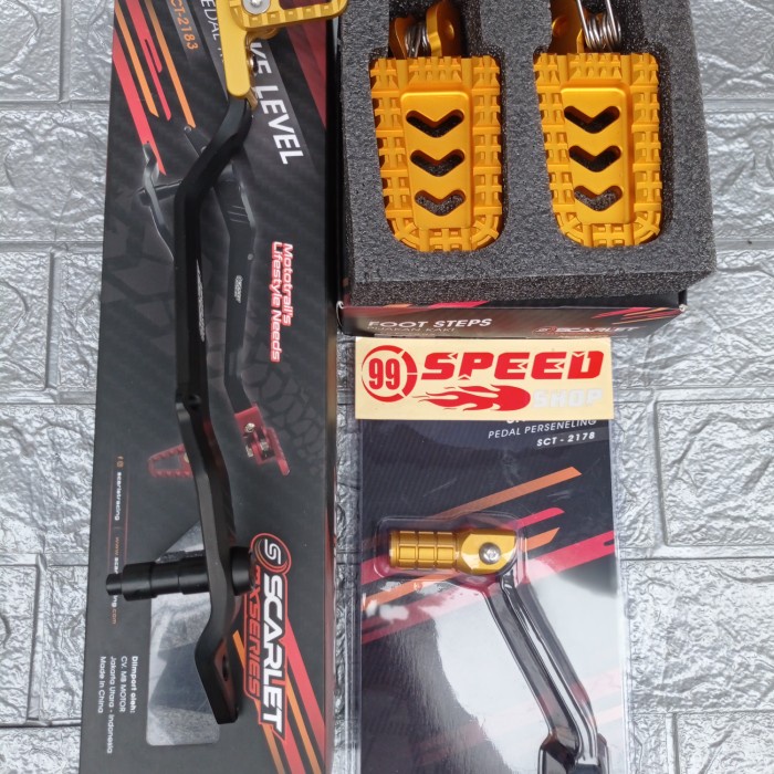 Jual Pdal Paket Footstep+Pedal Rem & Operan Gigi Crf 150 L Scarlet Rac ...