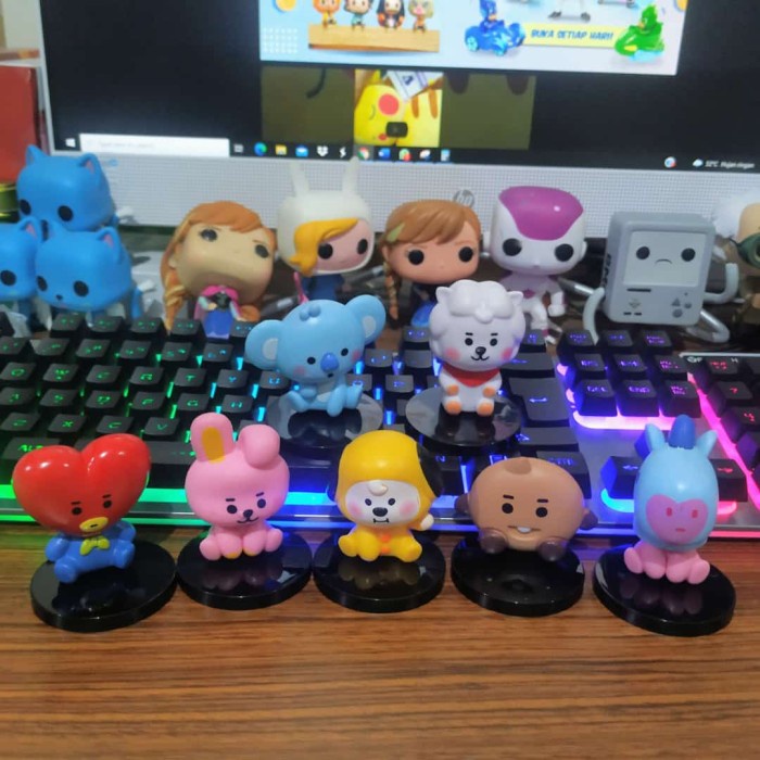 Jual WEVERSE Action Figure BTS Army KWS SET 7 pcs ALL MEMBER V Jimin ...