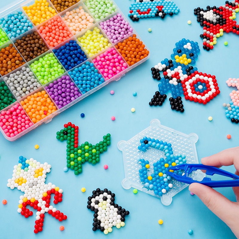 Jual Mainan anak-anak 1500PCS Puzzle DIY Air Sihir Beads Semprot Kabut ...