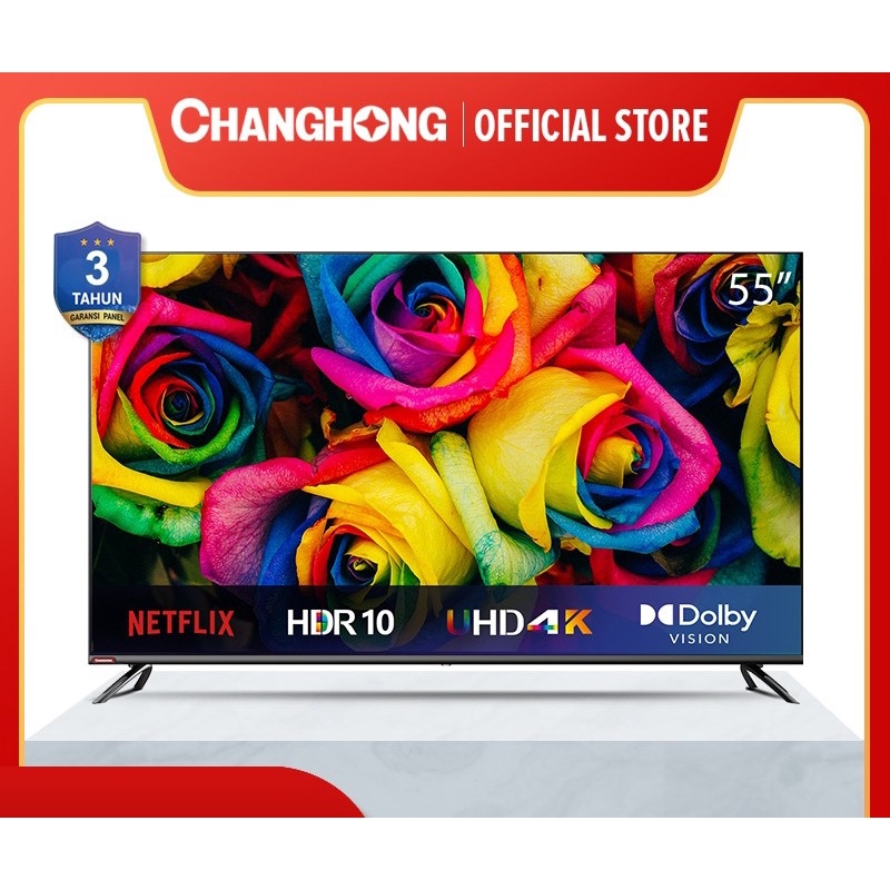 Jual Changhong U55H7 Led Smart Android 4K TV 55 Inch | Shopee Indonesia